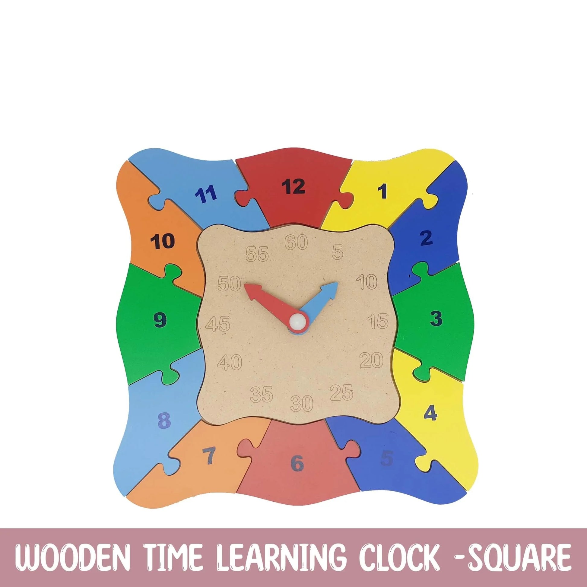 Wooden Time Learning Clock Puzzle - Educational Toy for Kids – Tokyodo
